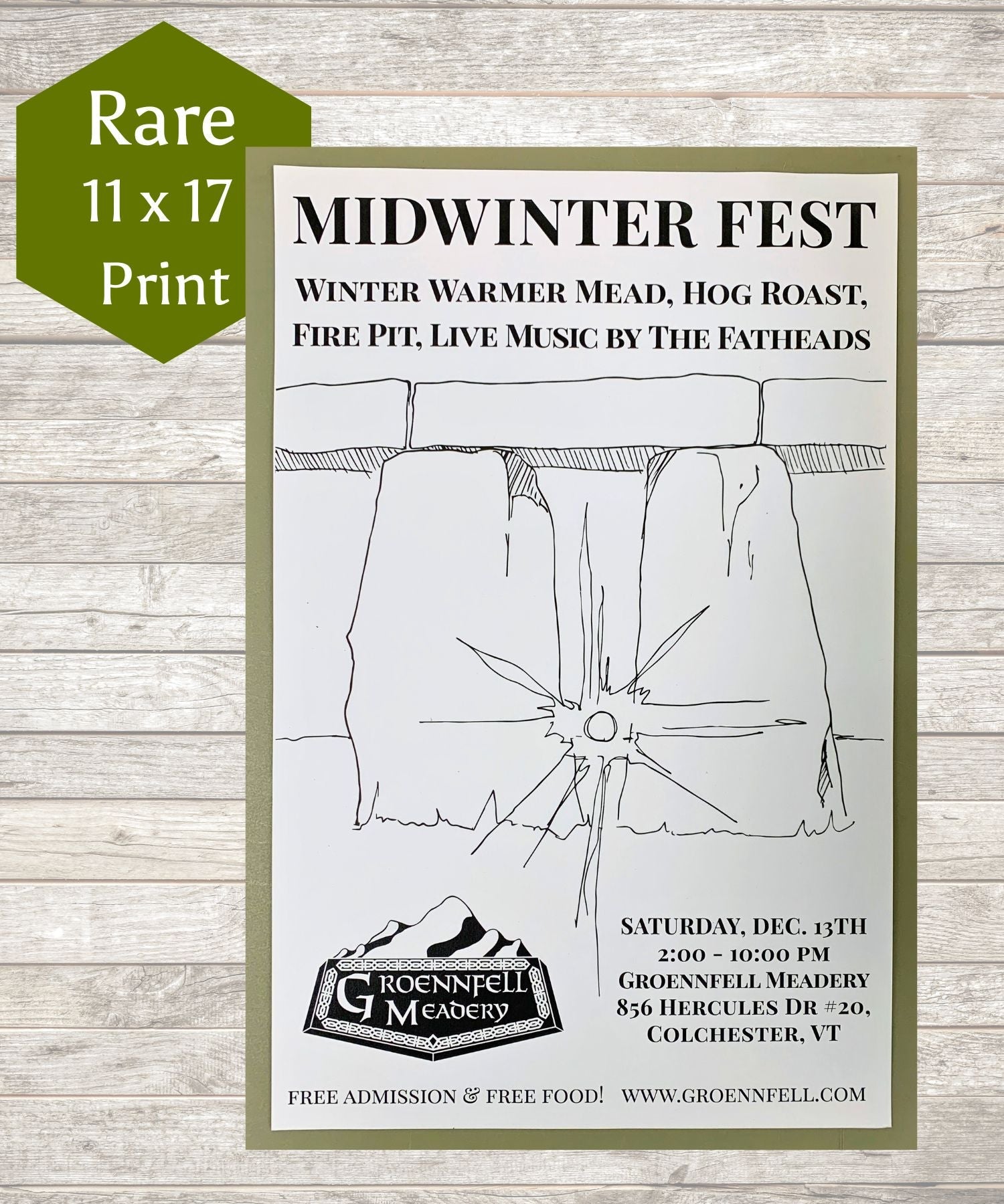 Original 2014 Midwinterfest Poster - Event poster from the first Groen ...