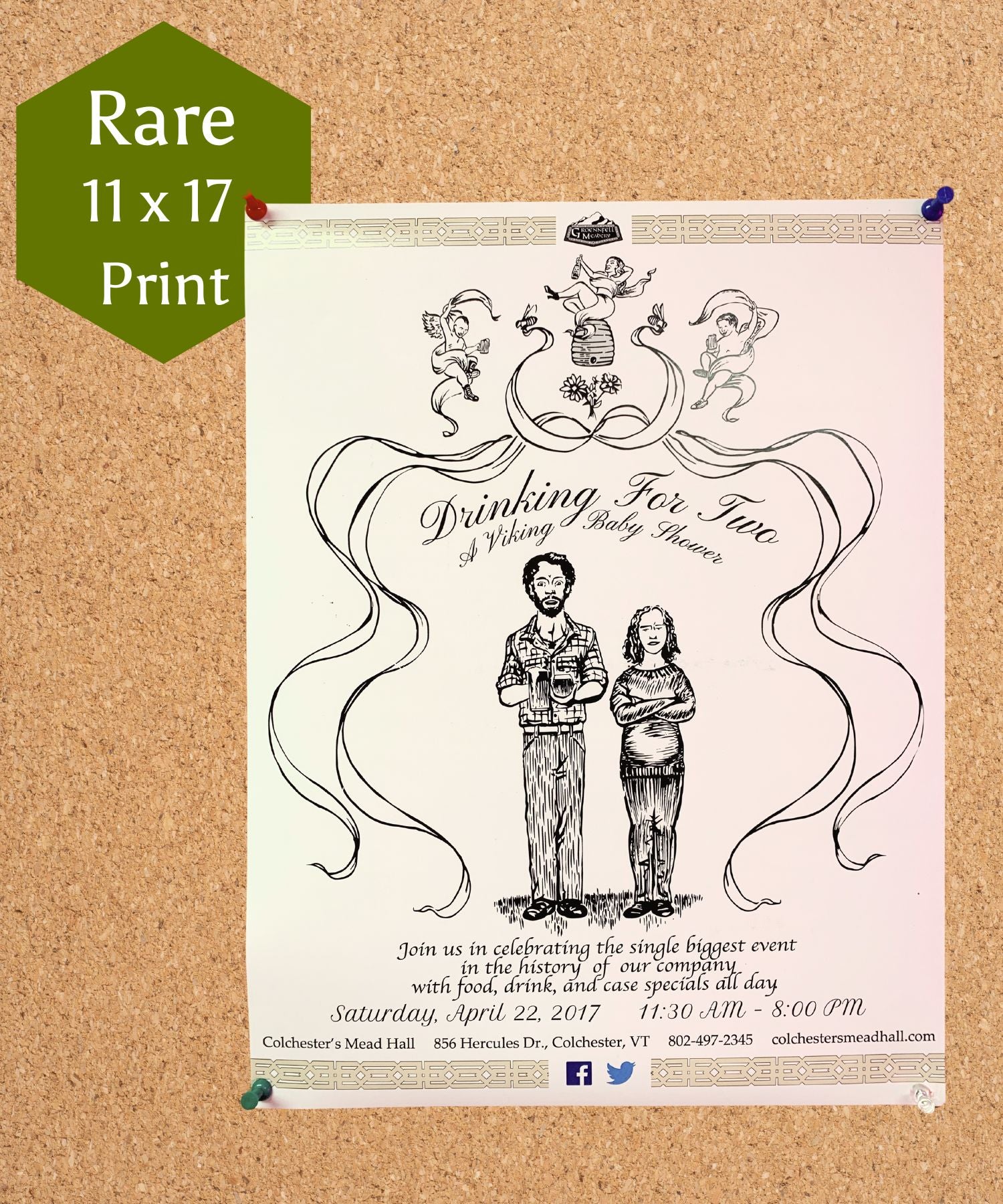 Drinking For Two Poster - Viking Baby Shower, 2017 – Groennfell & Havoc ...