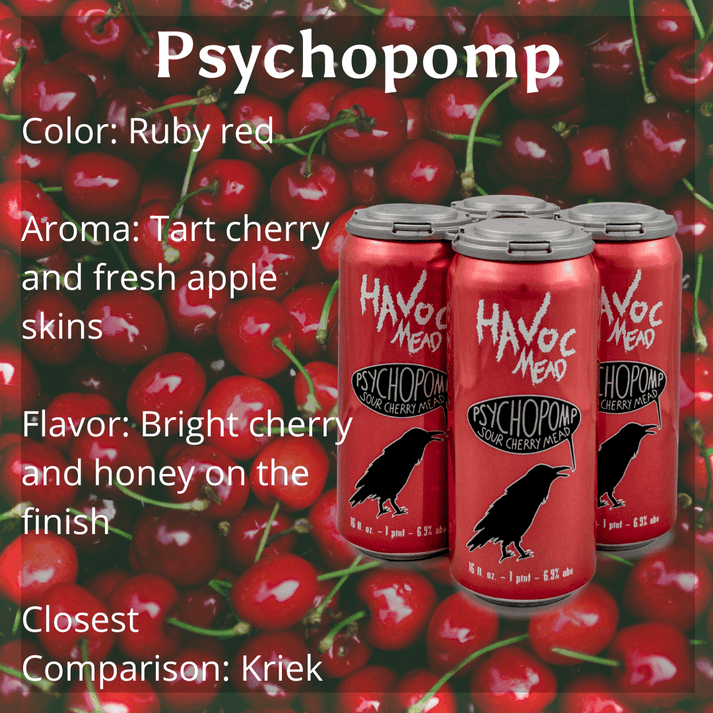 Psychopomp Sour Cherry Mead by Havoc – Groennfell & Havoc Mead Store